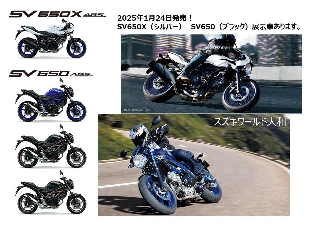 【2025年モデル】SV650ABS・SV650X ABS 1月24日発売開始！ | スズキワールド大和